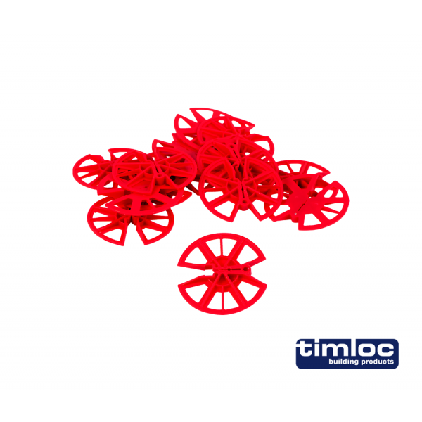 TIMLOC 25113 Insulation Retaining Discs (F30) 80mm Orange (1000)